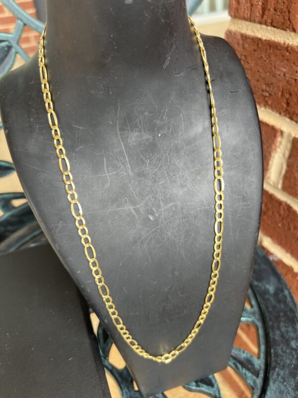10k 5g Figaro style chain 22” – Greenville Gold & Silver